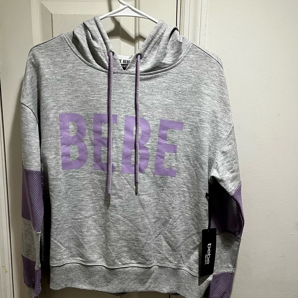 bebe | Tops | Nwt Bebe Sport Sweatshirt With Hoodie | Poshmark